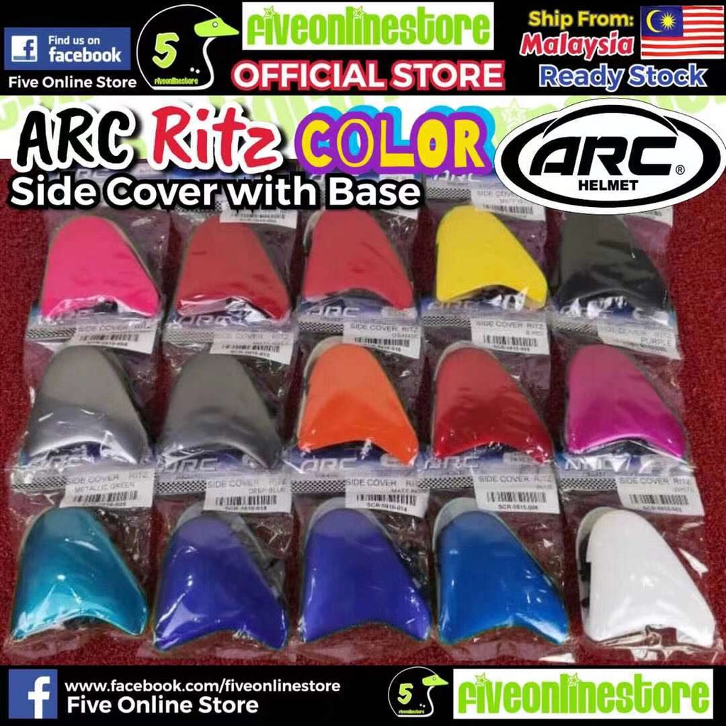 ARC Ritz Helmet Side Cover Full Set Repair Kit with Rachet Gear Base ...