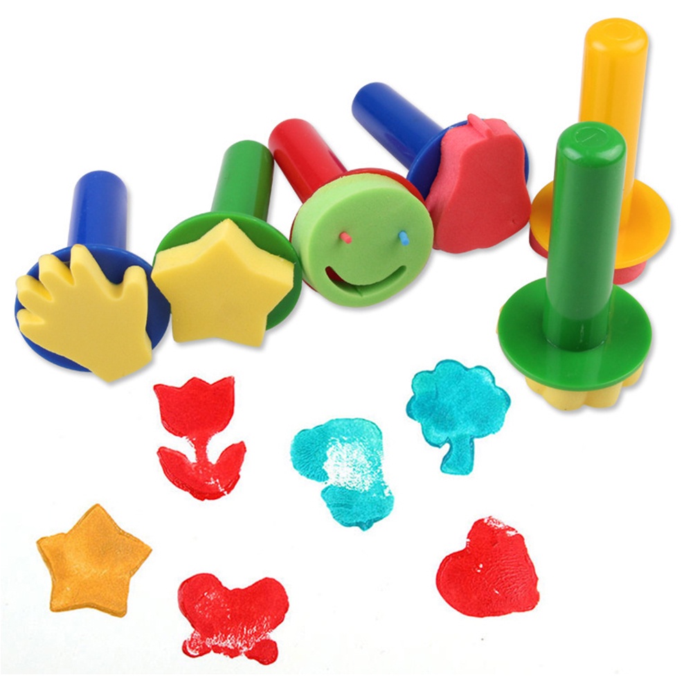 30pcs/set Sponge Paint Brush Kids Mini DIY Painting Brushes Early ...
