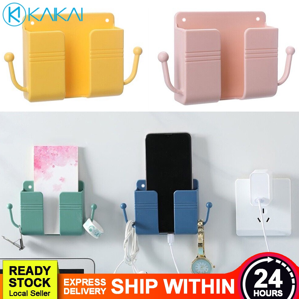 🔥 NO NEED TOOL 🔥 Wall Mounted Remote Control Bracket Multifunction ...