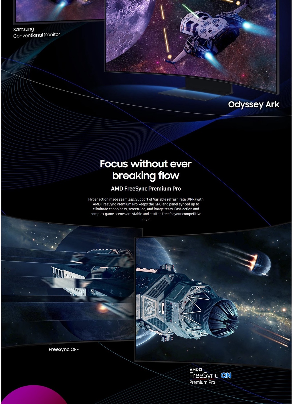 SAMSUNG ODYSSEY ARK G97 55" 4K CURVED GAMING MONITOR (3 Years Warranty ...