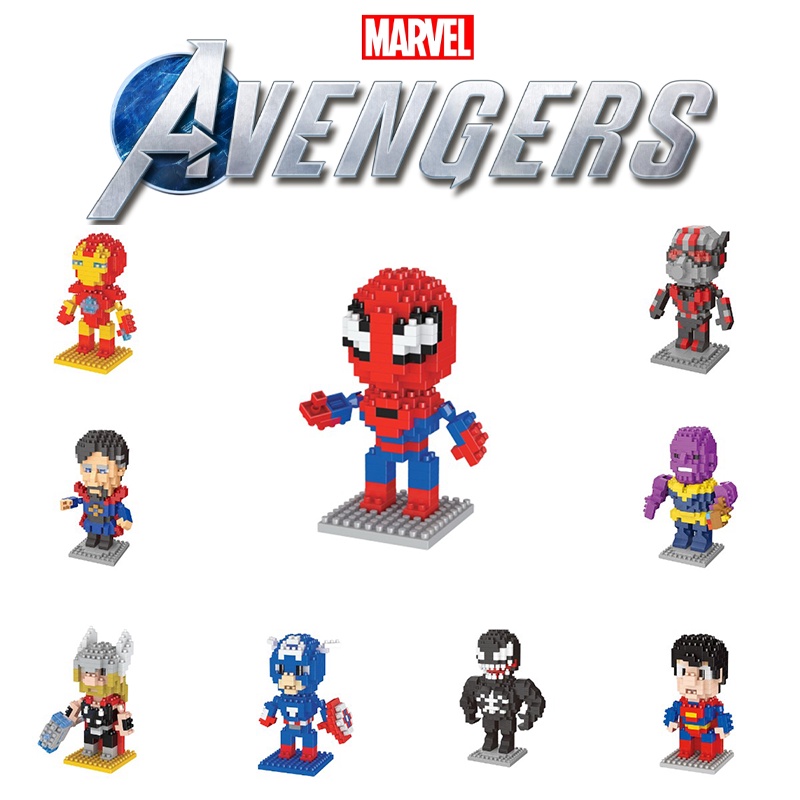339pcs/Set Marvel SpiderMan Thor Iron Man SpiderMan Building Block ...