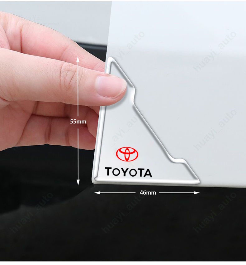 2/4 Pcs Toyota Black Transparent Car Door Corner Stickers Anti ...