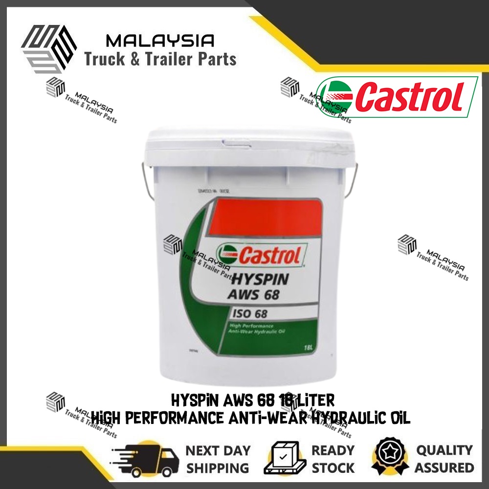 CASTROL HYSPIN AWS 68 18 LITER HIGH PERFORMANCE ANTI-WEAR HYDRAULIC OIL ...