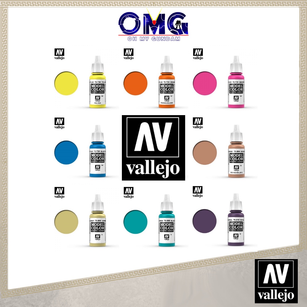 Vallejo Model Color Series 70730 - 70815 17ml Acrylic Paints Acrylic ...