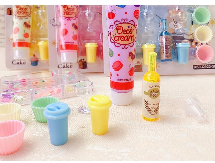 Simulation Cream Glue Imitation Cream Dessert Cake DIY Craft Soft Clay ...