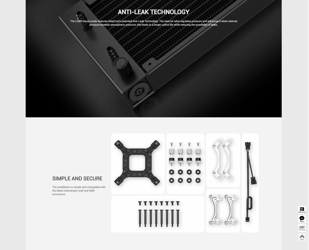 [Ready Stock]Deepcool LE520 LE720 ARGB 240mm 360mm CPU AIO Cooler ...