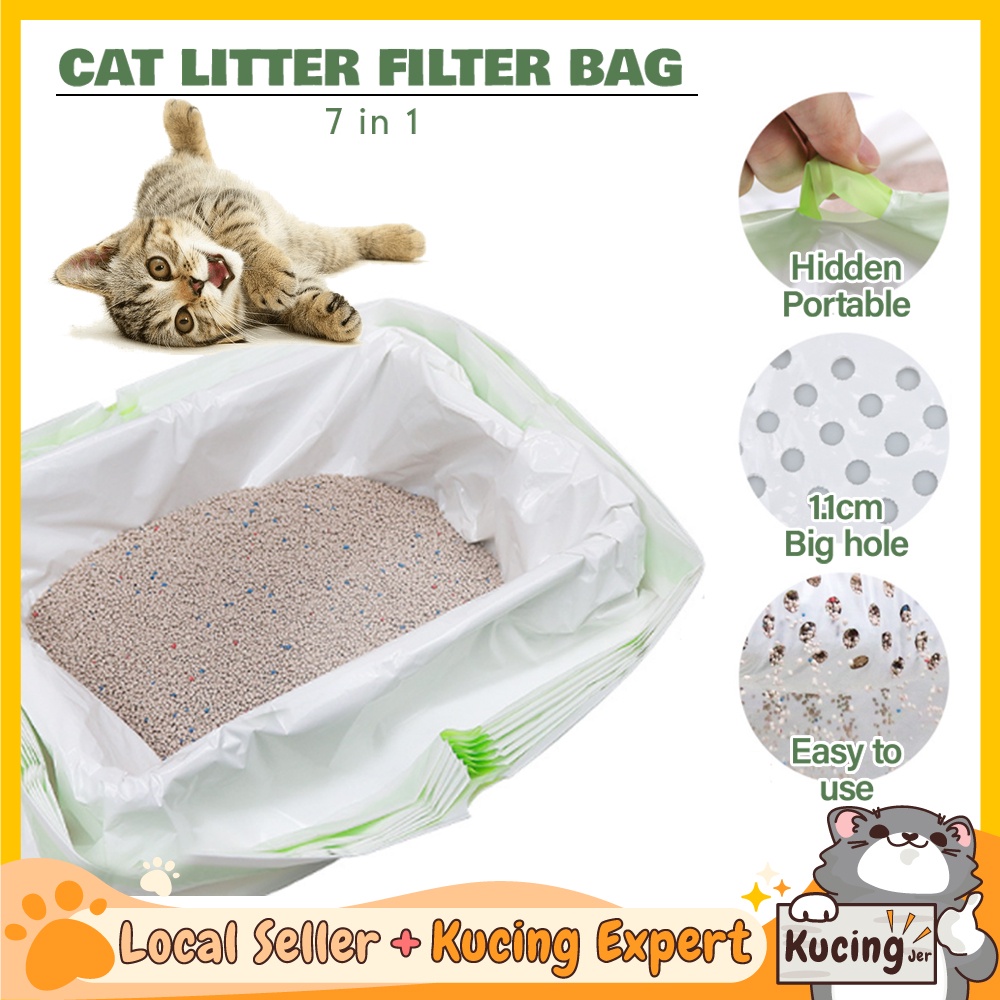 KUCINGJER 7PCS Beg Penapis Sampah Kucing Mudah Alih Kebersihan ... KUCINGJER 7PCS Beg Penapis Sampah Kucing Mudah Alih Kebersihan ...