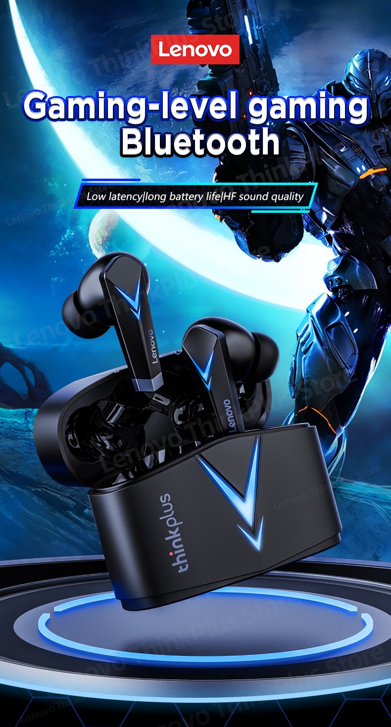 Lenovo LP6 VCT Wireless Bluetooth Gaming Headset Dual Mode With ...