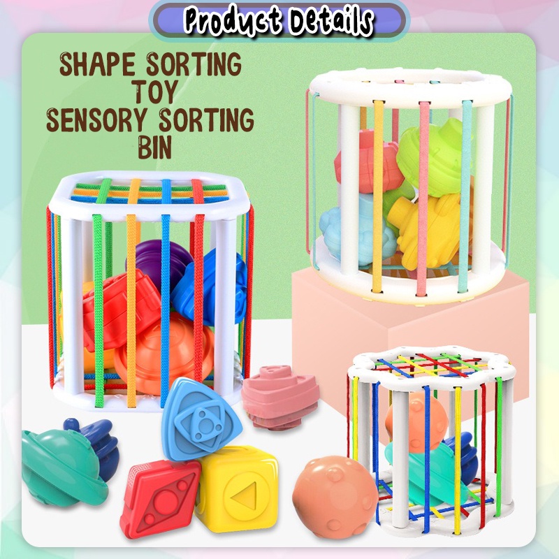[Little B House] Shape Sorter Rainbow Puzzle Rubik Cube Fidget Toys ...