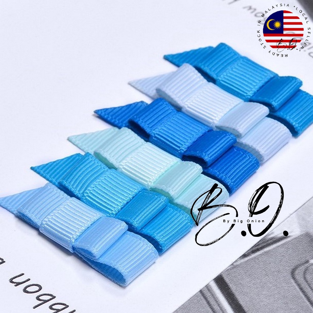 LIGHT BLUE BIRU MUDA 5 meter Premium Grosgrain Ribbon Bow Gift Wrap ...