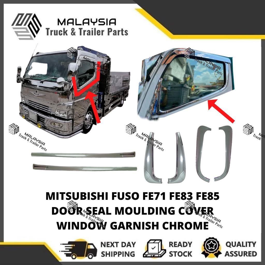 MITSUBISHI CANTER FUSO FE71 FE83 FE85 DOOR SEAL MOULDING COVER WINDOW GARNISH CHROME LORI LORRY ...