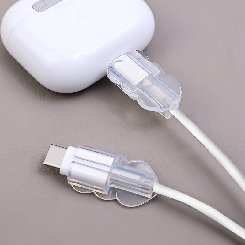 [Featured] 1/5Pcs Clear USB Cable Cover Charger Cord Protector Clip ...