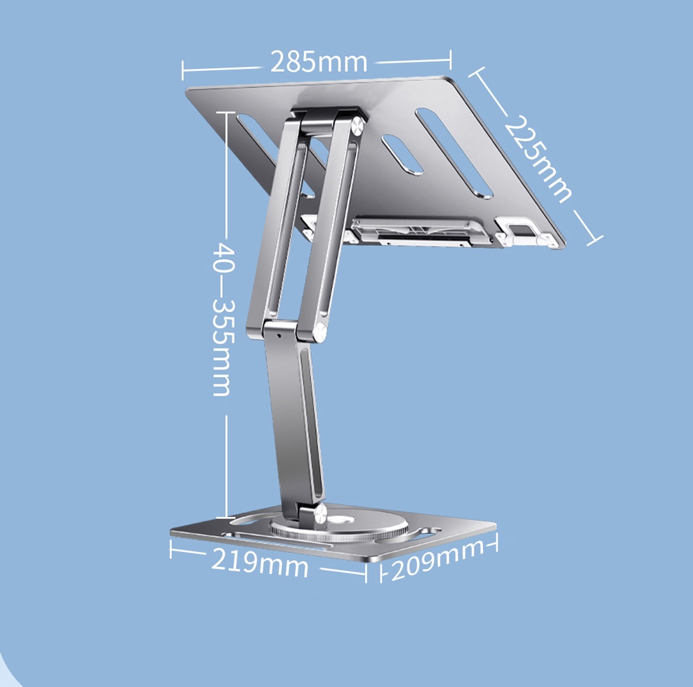 Oatsbasf Z18S Aluminium Laptop Stand 360 Rotable Height Angle ...