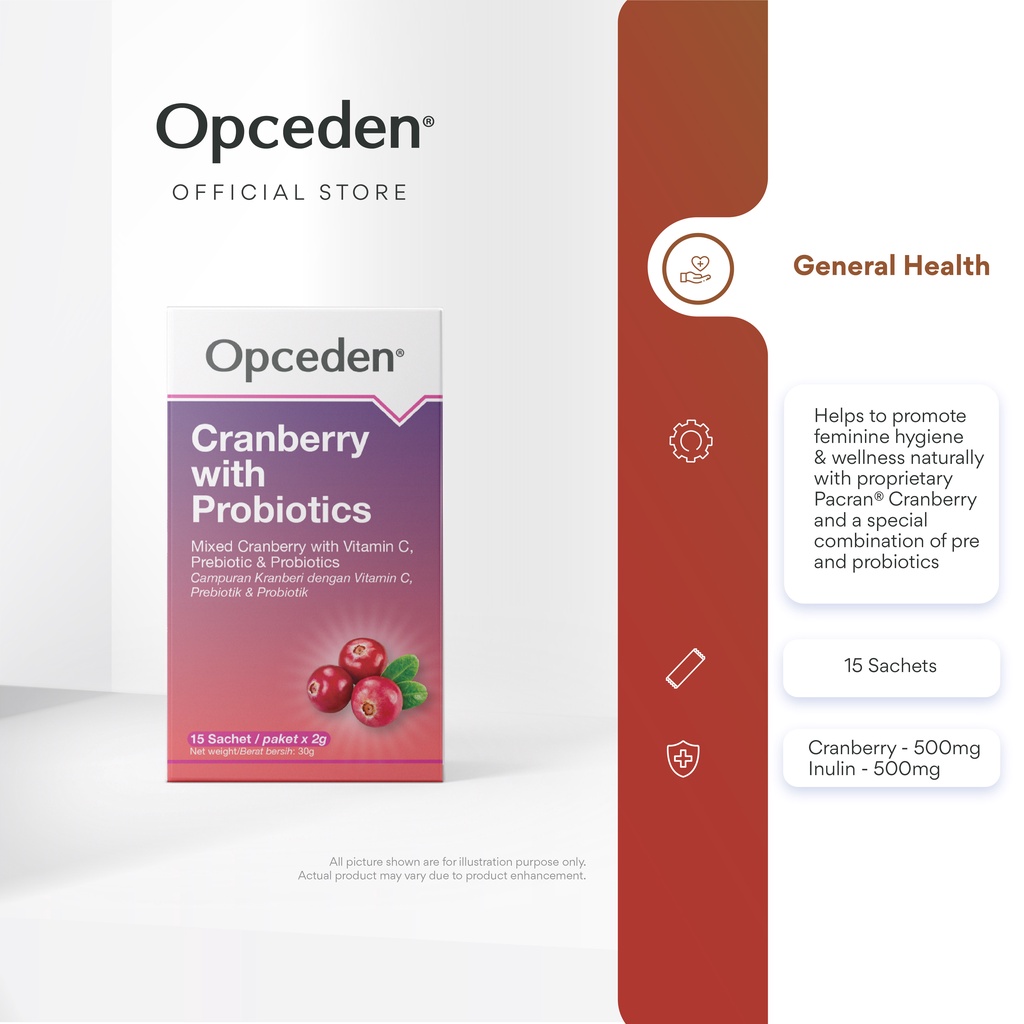 Opceden Cranberry with Probiotics Powders (2g x 15's) | Shopee Malaysia