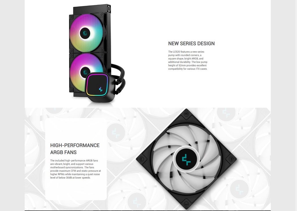 [Ready Stock]Deepcool LE520 LE720 ARGB 240mm 360mm CPU AIO Cooler ...