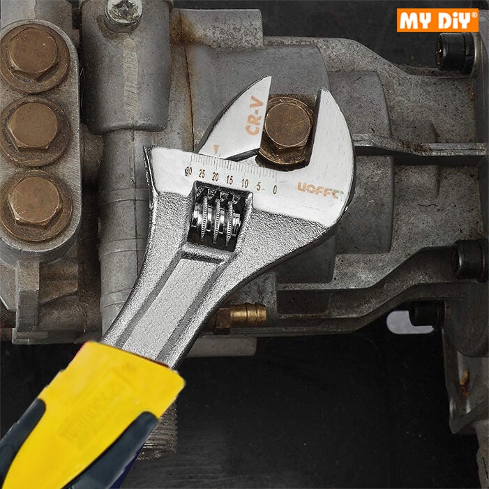 MYDIYHOMEDEPOT - UOFFC CRV ADJUSTABLE SPANNER WRENCH WITH SCALE TPR ...