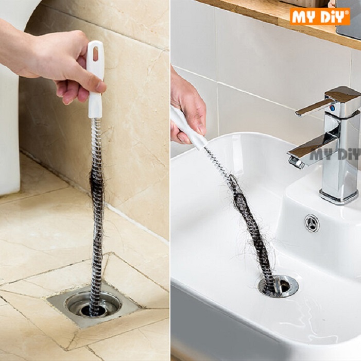 Pipe Cleaning Brush Sink Overflow Drain Clog Dredge Brush Hair Remover ...