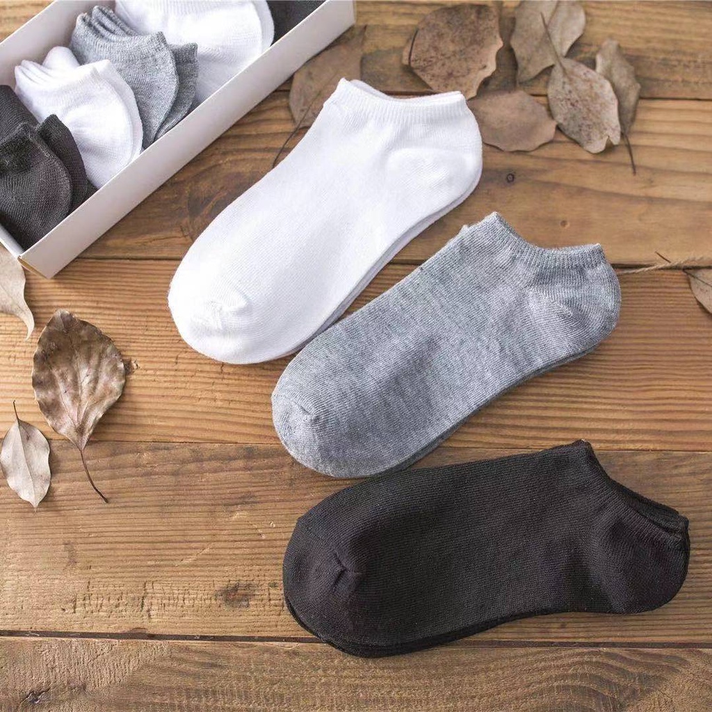 Socks Men's Summer Solid Color Black and White Gray Ship Socks Men's ...