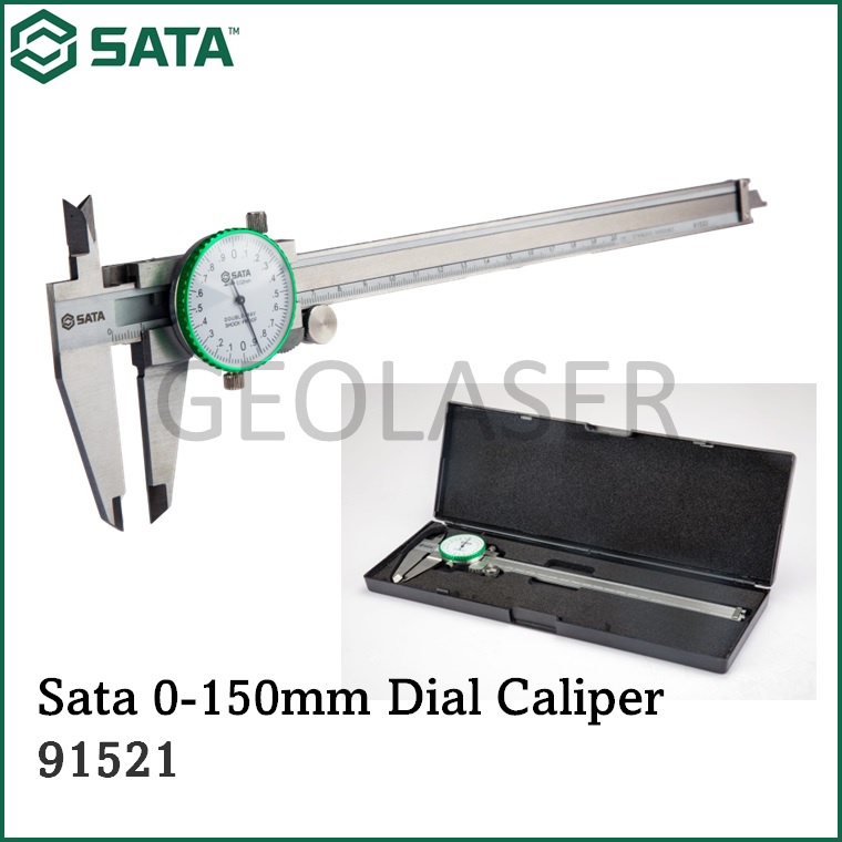 Sata 91521 Stainless Steel Dial Caliper 0 - 150mm | Shopee Malaysia