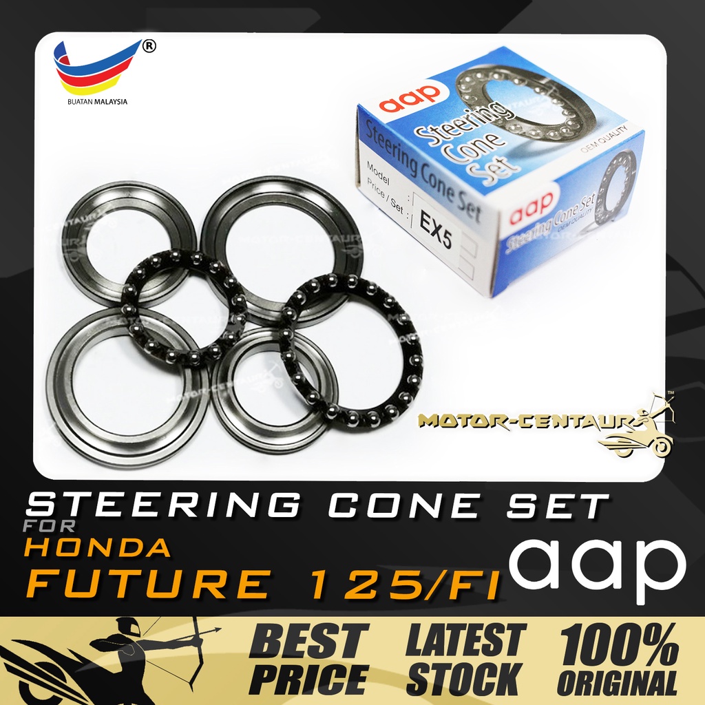 KON STERENG/FORK AAP STEERING CONE SET HONDA EX5,DREAM,WAVE,ICON,SPACY ...