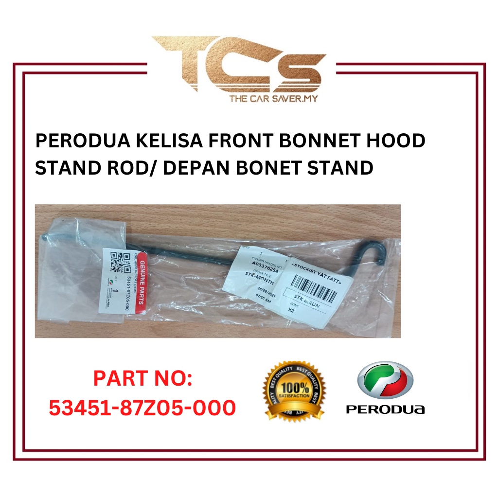 PERODUA KELISA FRONT BONNET HOOD STAND ROD/ DEPAN BONET STAND 53451 ...