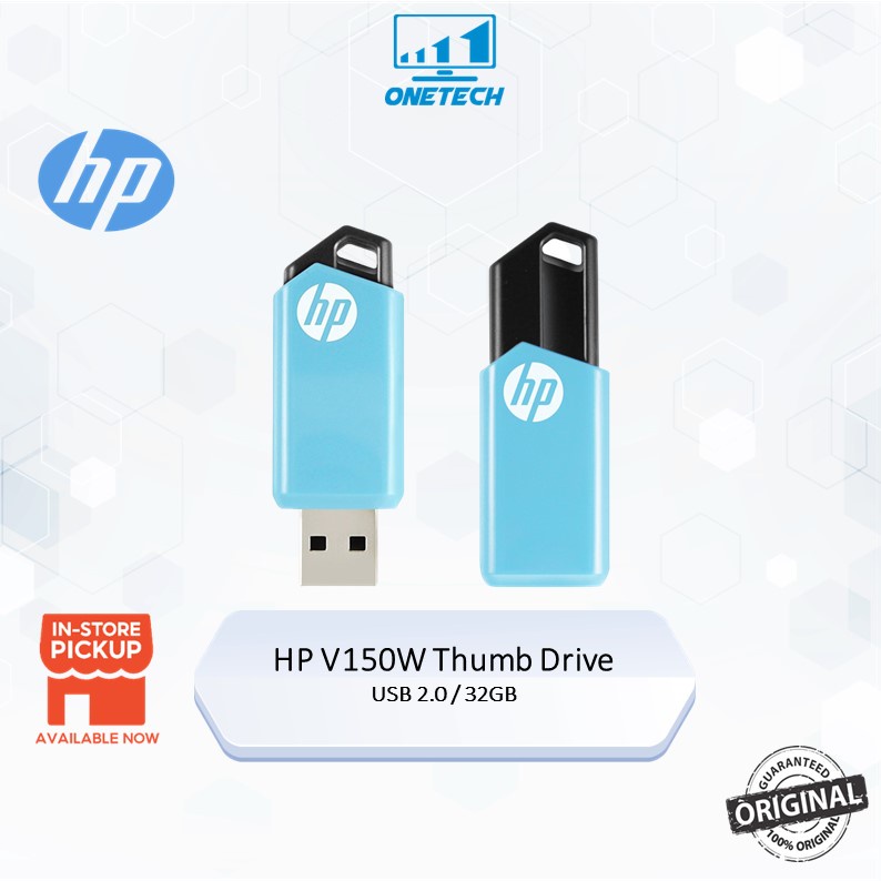 HP USB Pendrive V150W ( USB 2.0 Connection / Slide To Open / Strap Hole ...