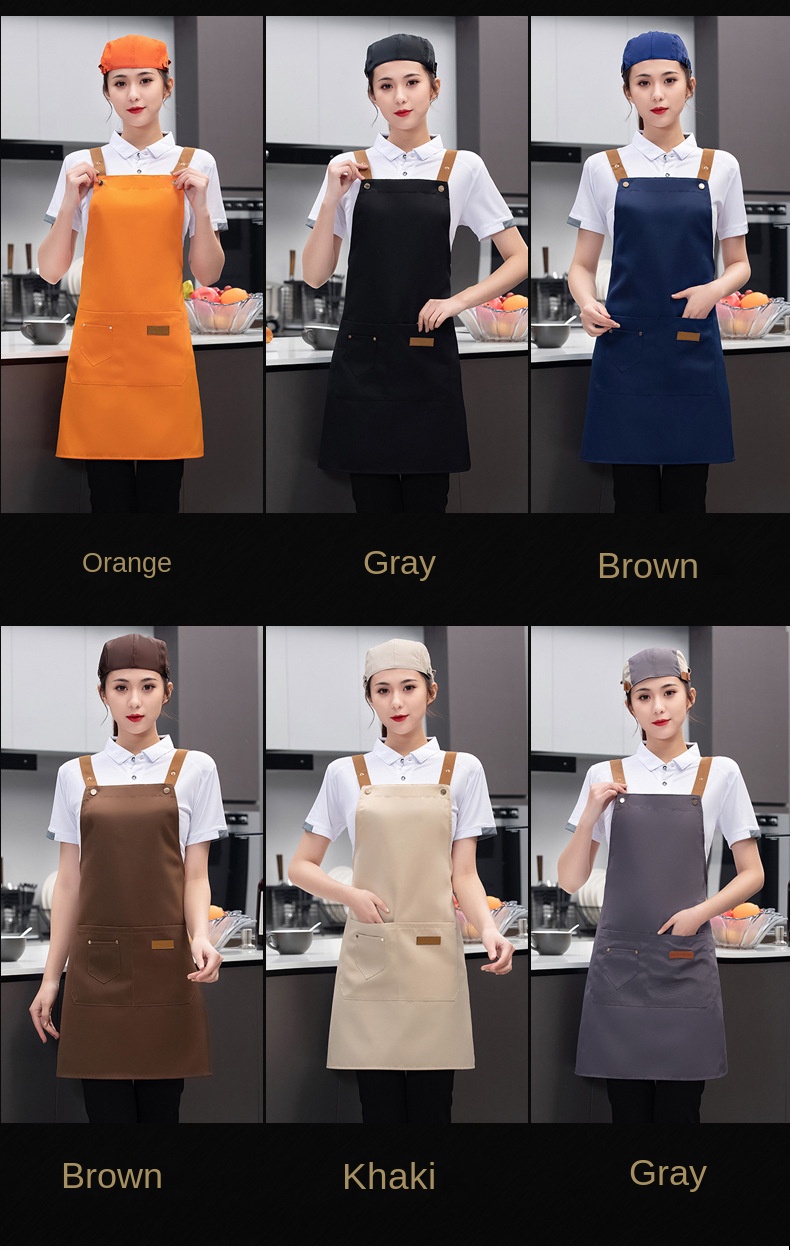 Waterproof and oil-resistant adjustable H shoulder apron supermarket ...