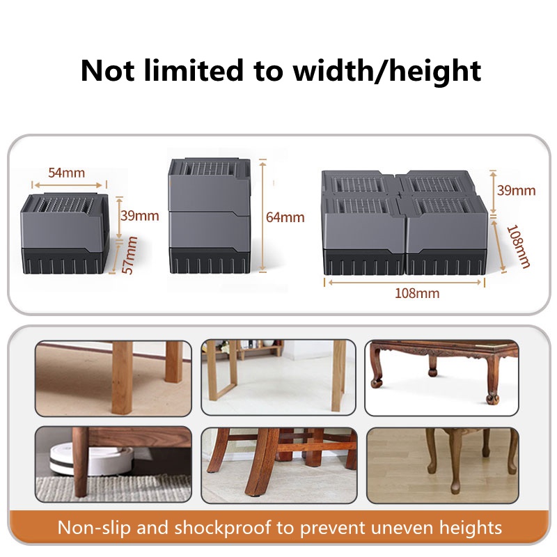 OATSBASF Table Sofa Heighten Foot Pads Furniture Floor Protectors Mats ...
