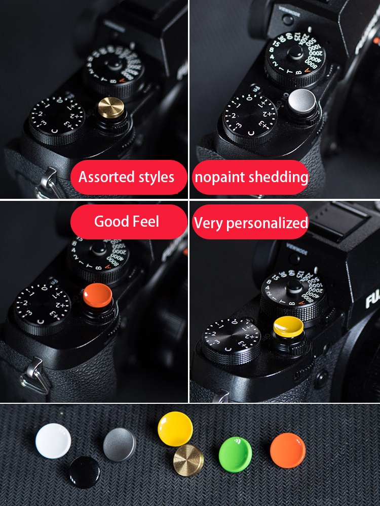 Camera Soft Shutter Release Concave/Convex Button Metal Surface For Fuji XPRO X100F T XE3 XT20 ...