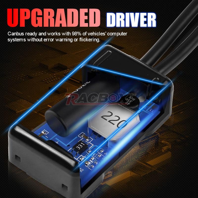 2X 100W H4 Mini Bi-LED Projector Lens Hi-Lo Beam Bulb Headlight ...