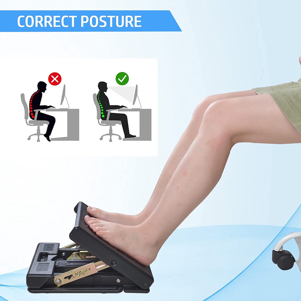 Foot Rest for Under Desk at Work Ergonomic Foot Angle Adjustable ...