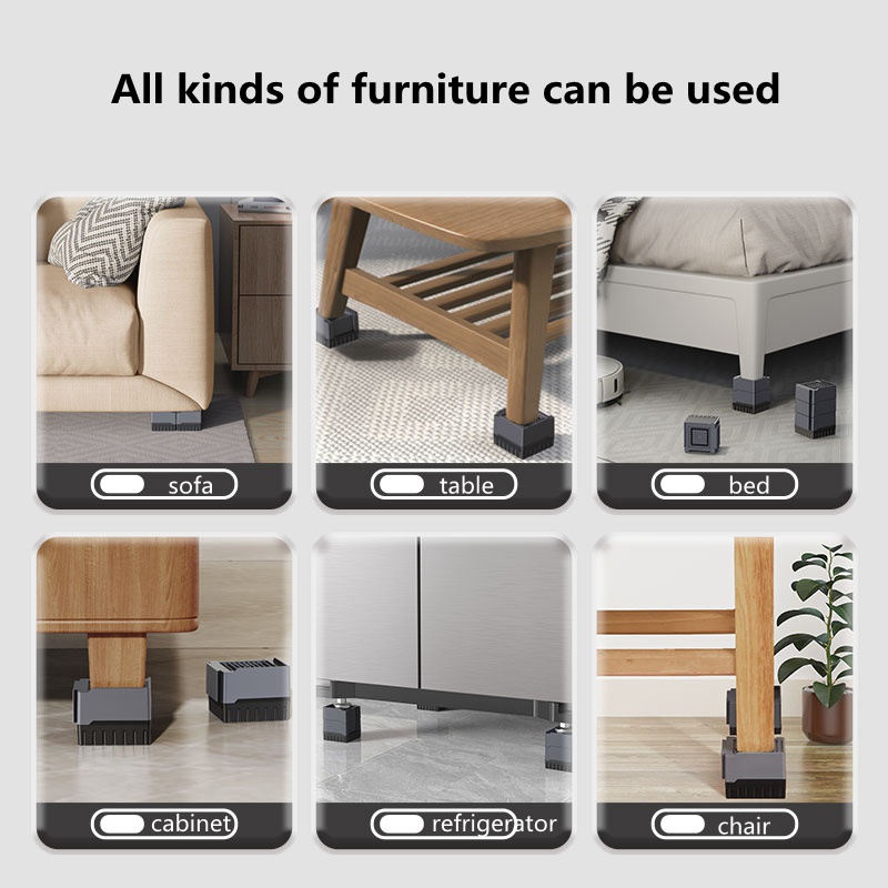 OATSBASF Table Sofa Heighten Foot Pads Furniture Floor Protectors Mats ...