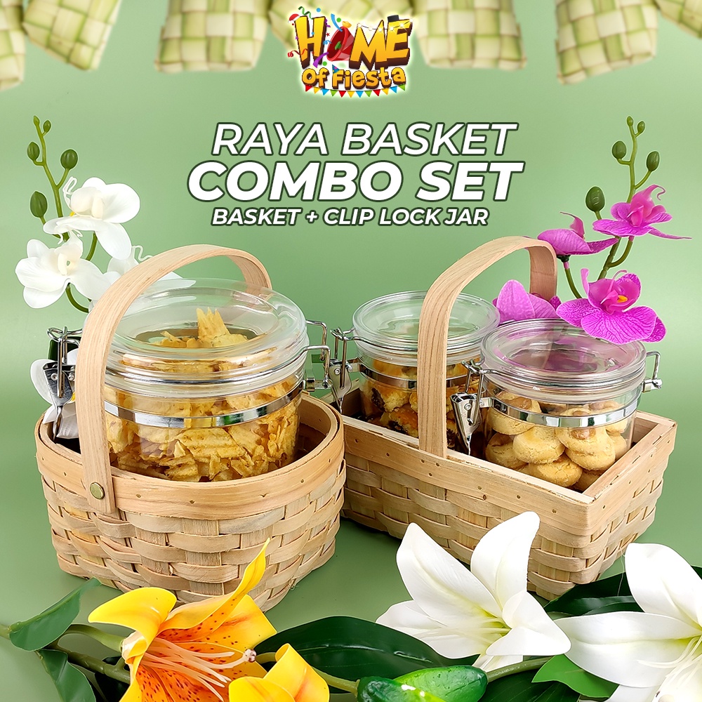 HOFS Hadiah Raya Gift Box Set Bakul Klasik Premium Basket Kuih Biskut ...