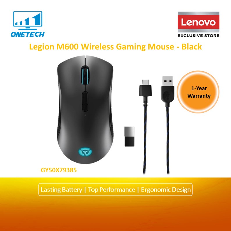 Lenovo Legion M600 GY50X79385 Black / GY51C96033 White Wireless Gaming Mouse (16,000 DPI/1 Year ...