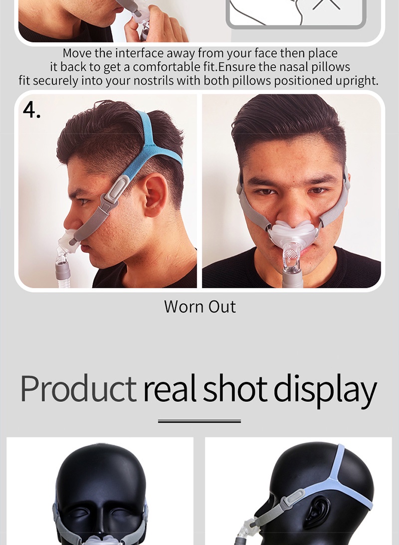 BMC P2 Nasal Pillow Mask for CPAP Auto CPAP BPAP Machine Include SML ...