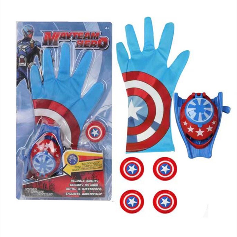 TOYSSAFARI Kids Boys Avengers Glove Launcher Toy Spiderman Ironman Hulk ...