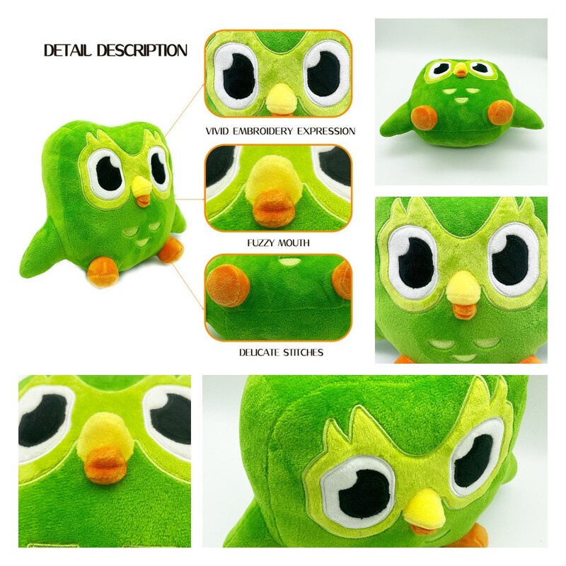 【Fast Delivery】Duolingo Plushie Duo 10 Year Anniversary Green Owl Gift ...