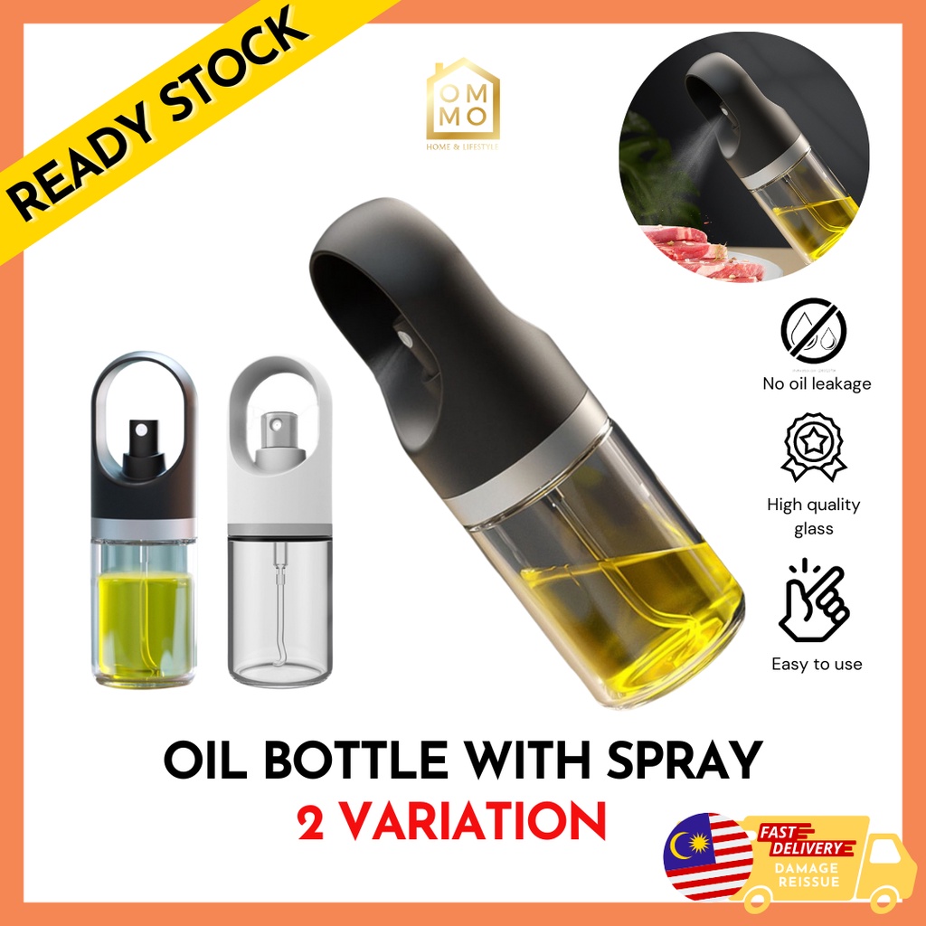 OMMO Cindy Cooking Oil Spray Bottle Olive Oil Glass Dispenser Soy Sauce ...