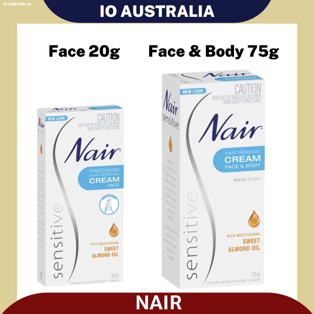 Nair Hair Removing Cream Sensitive Skin Face 20g / Face & Body 75g ...