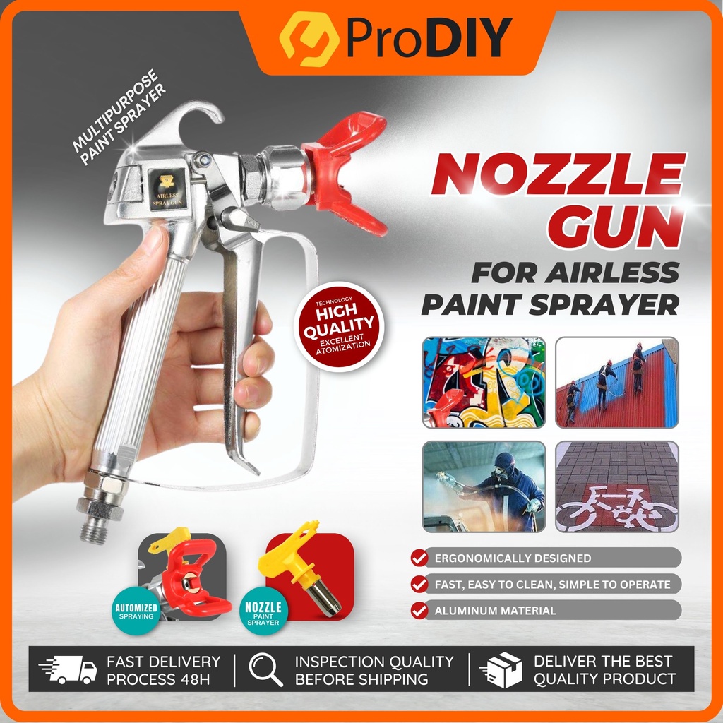Airless Paint Sprayer High Pressure Spray Gun With Nozzle Sprayer ...