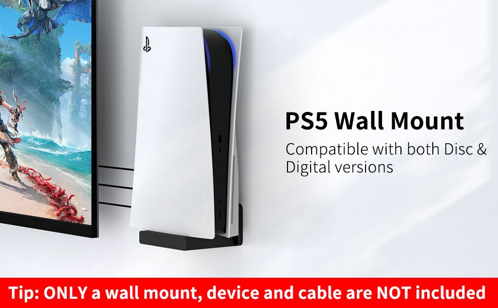 HomeMount Wall Mount Stand For Sony PS5 Bracket Hanger Console Holder ...