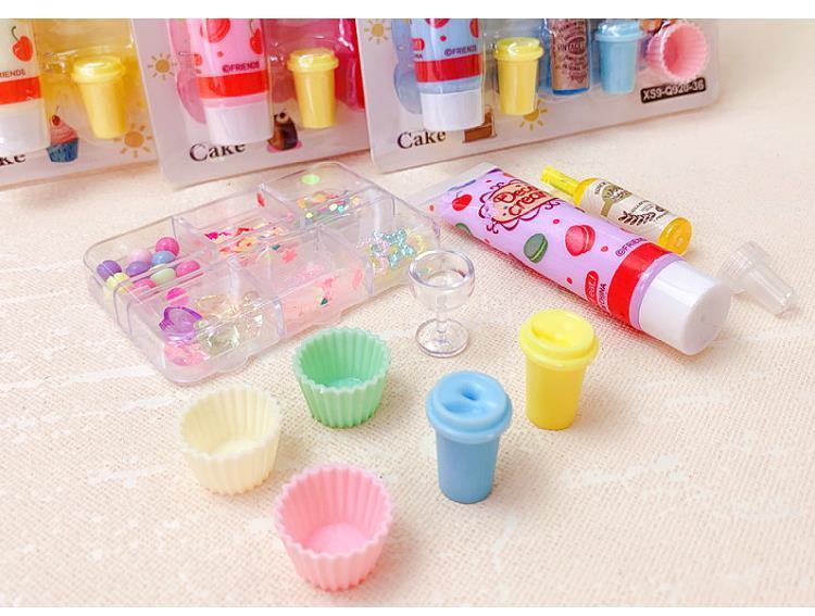 Simulation Cream Glue Imitation Cream Dessert Cake DIY Craft Soft Clay ...