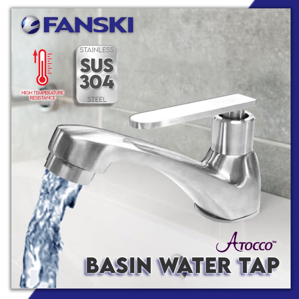 AT-555555SS 304 STAINLESS STEEL BASIN TAP BATHROOM FAUCET WATER PILLAR WATER TAP | Shopee Malaysia