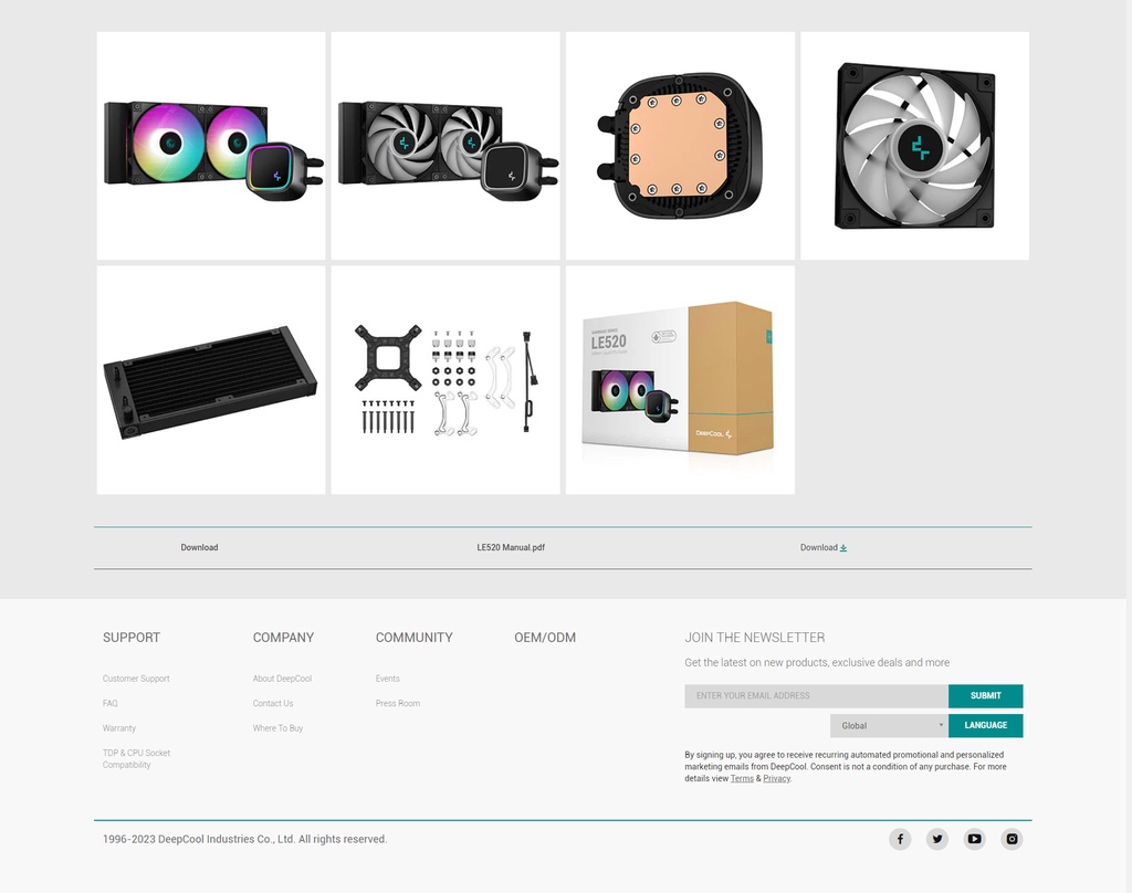 [Ready Stock]Deepcool LE520 LE720 ARGB 240mm 360mm CPU AIO Cooler ...