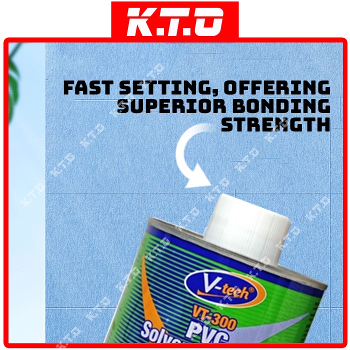 V-Tech VT-300 PVC Solvent Cement 100ml & 500ml PVC Pipe Glue / PVC Pipe Adhesive / Gam Paip PVC ...