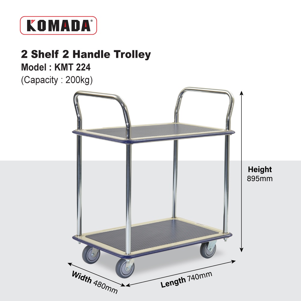 TTF Rack™ (KMT Series) KOMADA 200KG Foldable Handle Platform Trolley ...