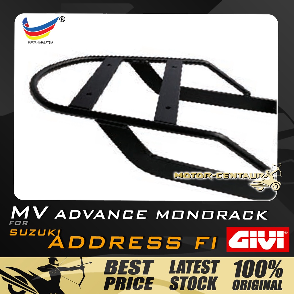 MONORACK GIVI (MV/HRV/SRV/ZR J RACK) SUZUKI GSX R150/S150,SHOGUN AXELO ...
