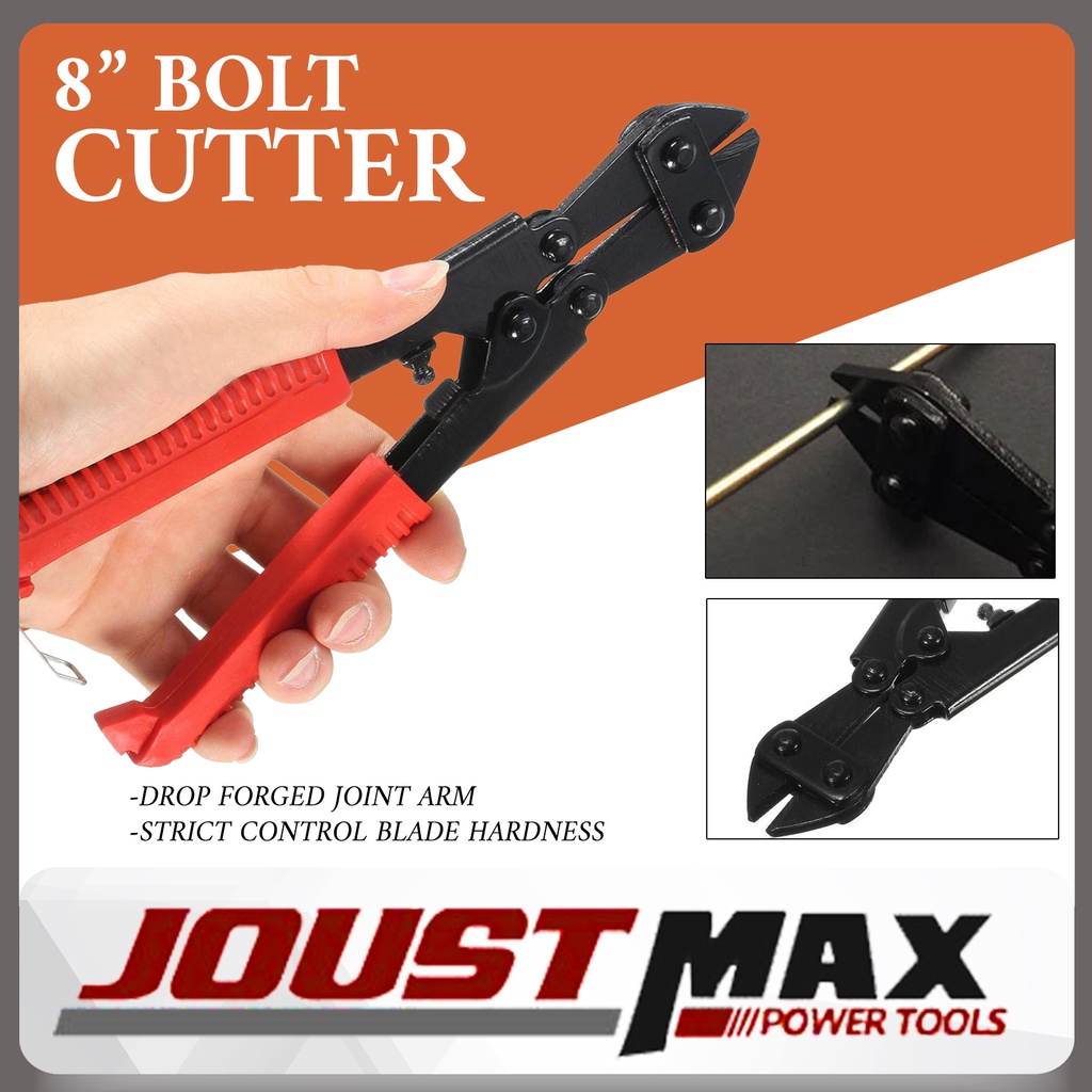 Small 8" Bolt Cutters - Heavy Duty Steel Wire/Mesh Cutting Clipper ...