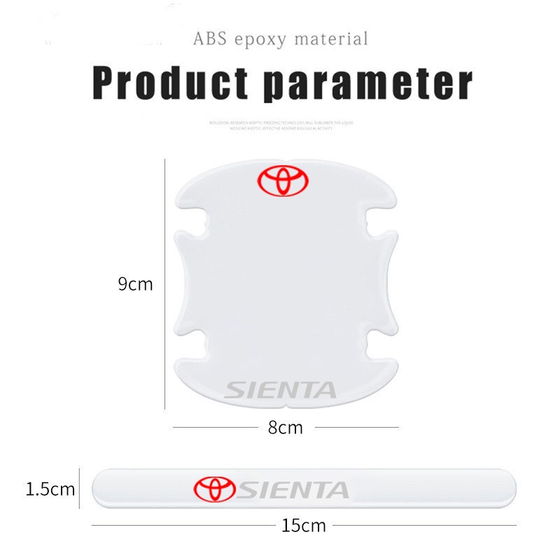 Toyota Sienta Door Handle Protection Car Inner Door Bowl Transparent ...