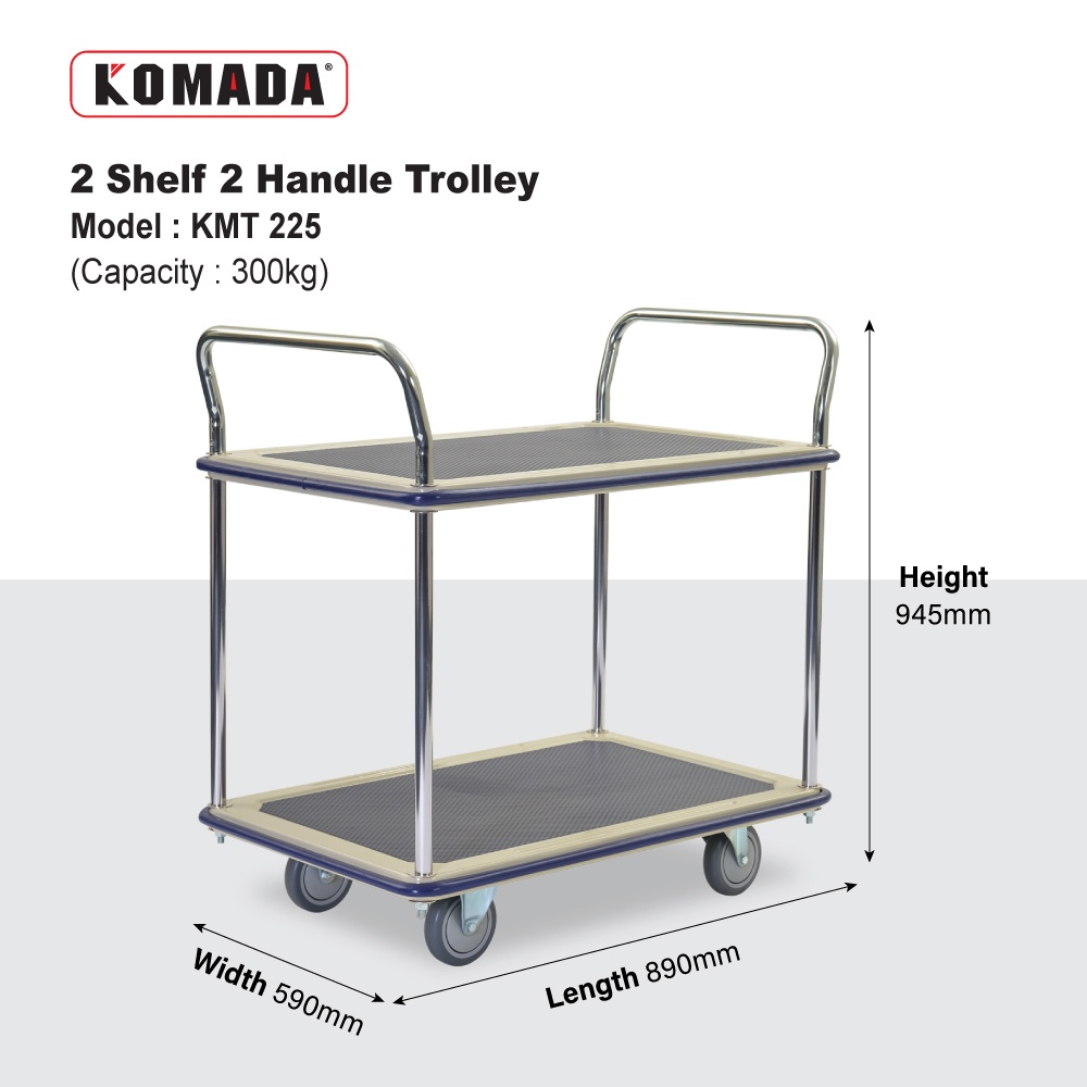 TTF Rack™ (KMT Series) KOMADA 300KG Foldable Handle Platform Trolley ...